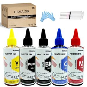 hemaink 5x100ml bottles ink compatible with canon pgi-280xxl cli-281xxl for pixma tr8620 tr8600 tr8620a tr8622 ts6220 tr8520 ts9520 ts6120 tr7520 ts9521c ts6320 ts702 printer