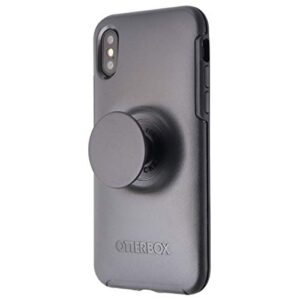 otter + pop symmetry series hybrid case for apple iphone xs and x - black