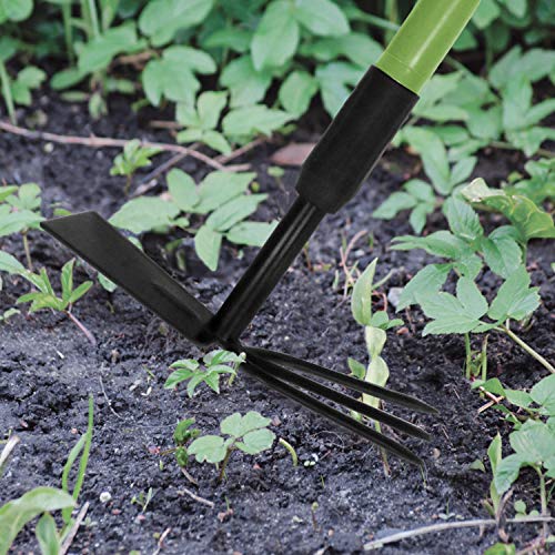 Martha Stewart MTS-TECH Telescoping Cultivator 3-Prong Culti-Hoe Combo Tool