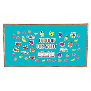 fun express fruit of the spirit bulletin board set - educational - 53 pieces