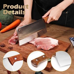 HERMANO Butcher Knife, Meat Cleaver Knife, 8 Inches Chopping Knife, Super Strong Makes Heavy Duty Easy