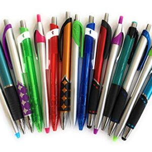 2lb Box Assorted Ink Pens - Plastic, Metal, Retractable, Cap (approx 100 pens)