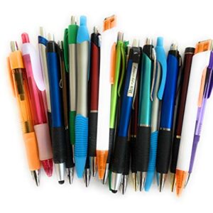 2lb Box Assorted Ink Pens - Plastic, Metal, Retractable, Cap (approx 100 pens)