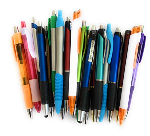 2lb Box Assorted Ink Pens - Plastic, Metal, Retractable, Cap (approx 100 pens)