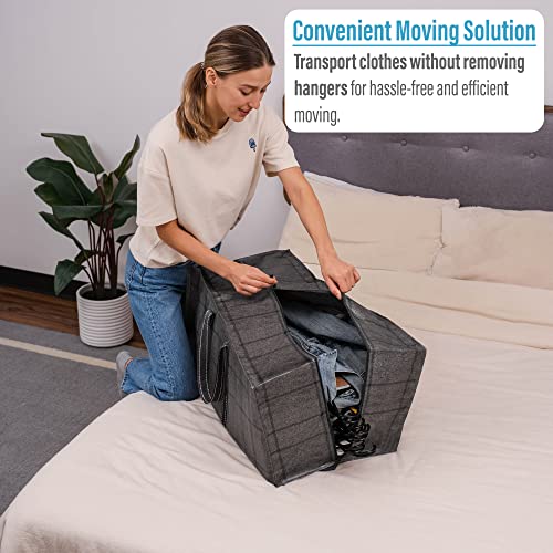 VENO 4 Pack Heavy Duty Extra Large Storage Bag, Moving Bag, Clothes Organizer, for Blanket, Comforter, Bedroom Closet, Dorm Room Essentials, Moving Supplies, Storage Tote, Reusable and Sustainable (BLK Windowpane - Set of 4)…