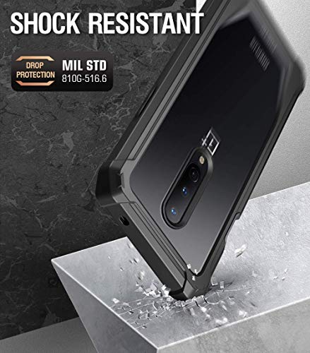 Poetic Guardian for Oneplus 8 Case, [Not Compatible with Verizon Version] Full-Body Hybrid Shockproof Bumper Cover with Built-in-Screen Protector, Black/Clear