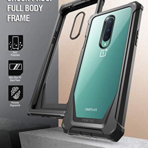 Poetic Guardian for Oneplus 8 Case, [Not Compatible with Verizon Version] Full-Body Hybrid Shockproof Bumper Cover with Built-in-Screen Protector, Black/Clear