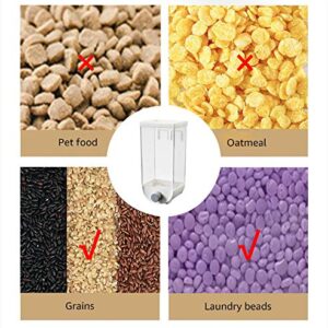 Wall-mounted Cereal Container Dispenser,Baffect Laundry Beads Dispenser Plastic Airtight Storage Containers Sealed Can for food Rice Candy Beans(1000ML 2PC)