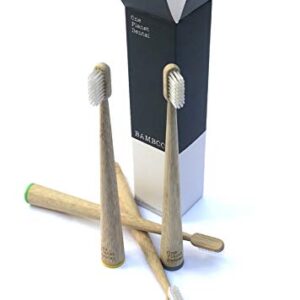 Stand up Biodegradable Bamboo toothbrushes| Hard Wearing, Soft/Medium Plant bristles| Vegan | Plastic Free Toothbrush | Biodegradable Packaging| All Natural Toothbrush