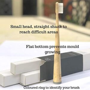 Stand up Biodegradable Bamboo toothbrushes| Hard Wearing, Soft/Medium Plant bristles| Vegan | Plastic Free Toothbrush | Biodegradable Packaging| All Natural Toothbrush