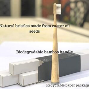 Stand up Biodegradable Bamboo toothbrushes| Hard Wearing, Soft/Medium Plant bristles| Vegan | Plastic Free Toothbrush | Biodegradable Packaging| All Natural Toothbrush