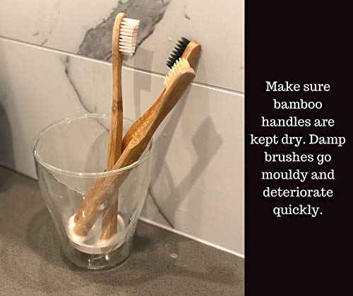 Stand up Biodegradable Bamboo toothbrushes| Hard Wearing, Soft/Medium Plant bristles| Vegan | Plastic Free Toothbrush | Biodegradable Packaging| All Natural Toothbrush