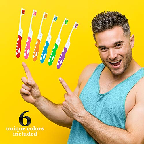 Lingito Bulk Travel Toothbrush, Folding, Built in Toothbrush Cover, Individually Wrapped , Camping, Hiking (25 Pack Medium)