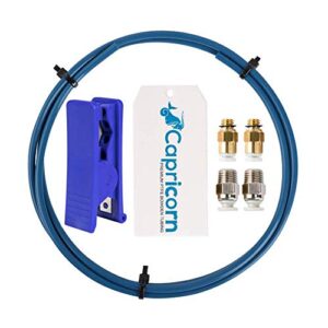 capricorn bowden ptfe tubing 1m xs series 1.75mm filament with 2x pc4-m6 & 2x pc4-m10 pneumatic fittings & tube cutter for creality ender 3 v2/ ender 3/ ender 3 pro/ender 5/ cr-10/10s 3d printer