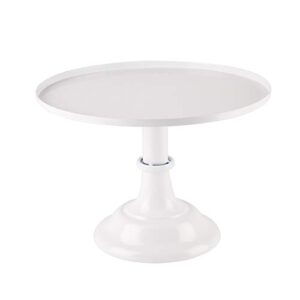 white round cake stand, 9.8-inch metal dessert cupcake stand display tray for parties,baby shower, wedding, birthday