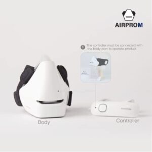 AIRPROM, Wearable air purifier mask, electric mask, H13 grade HEPA filter mask, Multi-use mask, Comfortable mask, Made in Korea