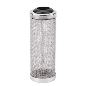 tnfeeon aquarium filter case, stainless steel mesh filter media cover filter net case cover protect shrimp fish(l dia.16mm)