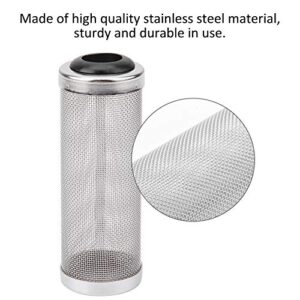 Tnfeeon Aquarium Filter Case, Stainless Steel Mesh Filter Media Cover Filter Net Case Cover Protect Shrimp Fish(L Dia.16mm)