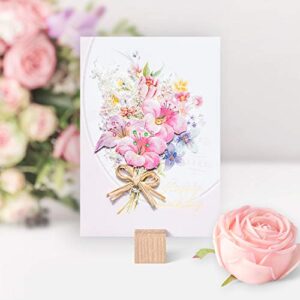 padike Premium Birthday Cards Box Set - Modern Floral - Birthday Wishes Greeting Cards - 8pc Happy Birthday Card with Envelopes Box Set - Envelopes and Gold Seals