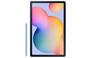 samsung galaxy tab s6 lite 10.4" 64gb wifi android tablet w/ s pen included, slim metal design, crystal clear display, dual speakers, long lasting battery, sm-p610nzbaxar, angora blue