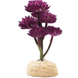 keruideng reptile plants artificial terrarium plants reptile plastic plants for reptile habitats with base -purple…