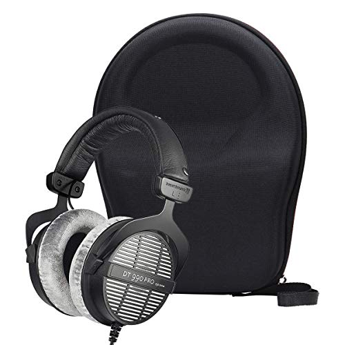 Mchoi Hard Portable Case Compatible with M-Audio HDH40 Over Ear Headphones/Beyerdynamic 459038 DT 990 PRO/DT 770 PRO Open Studio Headphone, Case Only