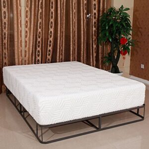 8" Three Layers Cool Medium High Softness Cotton Mattress with 2 Pillows (Queen Size) White