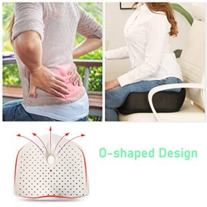 Windsleeping Chair Pads, Latex Non-Slip Seat Cushion for Office Chairs Car Soft Support for Sciatica, Back, Coccyx and Tailbone Pain Relief