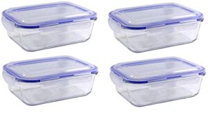 flip n' fresh gfs-151-8pc glass food storage-8pc set, 51oz