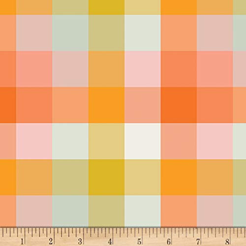 Art Gallery Fabrics Art Gallery Day Trip Picnic Plaid Fabric, Orange