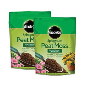 miracle-gro sphagnum peat moss, 8 qt., for containers and in-ground