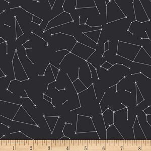 art gallery fabrics art gallery stargazer connect the stars fabric, black