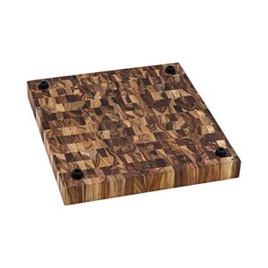 Ruvati 17 x 16 x 2 inch thick End-Grain Acacia Butcher Block Solid Wood Large Cutting Board - RVA2445ACA