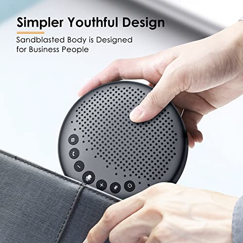 Conference Speaker and Microphone - EMEET Luna 360° Voice Pickup w/Noise Reduction/Mute/Indicator USB Bluetooth Speakerphone w/Dongle for 8 People Daisy Chain for 16 Compatible with Leading Software