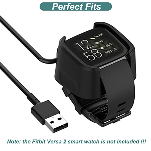 Kissmart Charger for Fitbit Versa 2, Replacement Charging Cable Dock Cradle with 3.3ft USB Cord for Fitbit Versa 2 Smartwatch