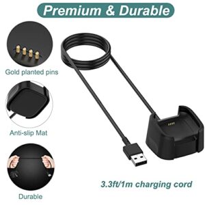 Kissmart Charger for Fitbit Versa 2, Replacement Charging Cable Dock Cradle with 3.3ft USB Cord for Fitbit Versa 2 Smartwatch