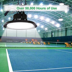 1 pack LED UFO High Bay Light 240W 33600LM white daylight 5700K Industrial Light Waterproof IP65 Outdoor Lighting Lamp Commercial Bay Lighting for Garage Factory Warehouse Workshop Gym (240W, 1 pack)