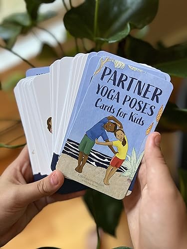 Partner Yoga Poses Cards for Kids - for Play Therapy, Brain Breaks, Classroom Yoga, Yoga for Families, Elementary PE Class, Yoga Games, Preschool Yoga, Kids Yoga Class, or Mommy Me Yoga