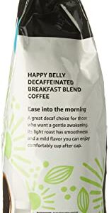 Amazon Brand - Happy Belly Decaf Breakfast Blend Ground Coffee, Light Roast, 32 Ounce