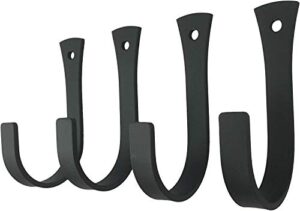 kpavir set of 4 wrought iron coat or towel hooks