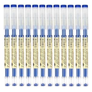 BEMLP Gel Ink Pen Extra Fine Point Pens Ballpoint Pen 0.35mm Blue Premium Liquid Ink Rollerball Pens Quick-Drying For Japanese Office School Stationery Supply 12 Pieces