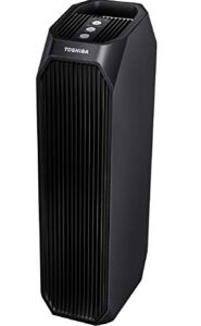 toshiba air purifier caf-w36usw uv light sanitizer, designed for smoke, dust, odors, pollen and pet hair for home, office, bedroom, black