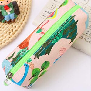 Cotton Pencil Case Colorful Pencil Pouch Makeup Pouch Cosmetic Bag Variety Color Set of 2