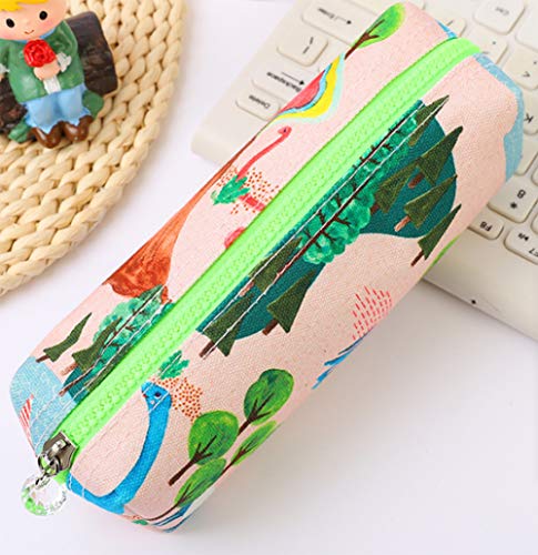 Cotton Pencil Case Colorful Pencil Pouch Makeup Pouch Cosmetic Bag Variety Color Set of 2