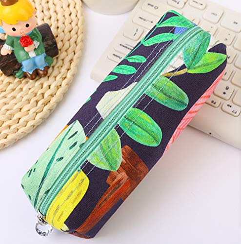 Cotton Pencil Case Colorful Pencil Pouch Makeup Pouch Cosmetic Bag Variety Color Set of 2