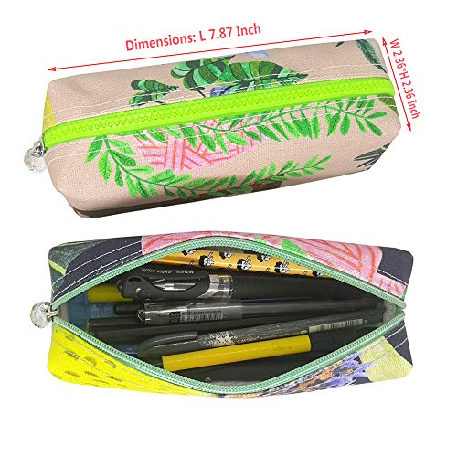 Cotton Pencil Case Colorful Pencil Pouch Makeup Pouch Cosmetic Bag Variety Color Set of 2