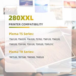 280 and 281 Ink Cartridges for Canon 280 281 PGI-280XXL CLI-281XXL for Pixma TR7520 TR8620 TR8520 TS6120 TS6220 TS6320 TS9120 TS8220 TS8320 TS9520 TS702 Printer