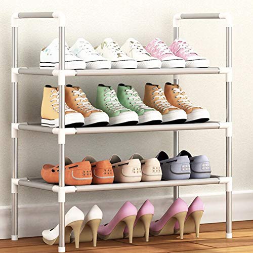 LederleiterUSA Shoe Rack Metal Shoe Tower Shoe Storage Organizer Shelf Stackable Cabinet with Durable Metal Shelves