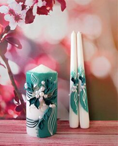 magik life unity candle set for weddings-wedding unity candles-candle sets-6 inch pillar and 2 10 inch tapers -unity candle