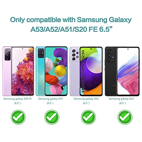 [2-Pack] for Samsung Galaxy S20 FE / A53 / A52 / A51 Privacy Screen Protector, Anti-Spy Tempered Glass Protector Film [Don’t Support Fingerprint Unlock], Case Friendly Easy Install Bubble Free Black